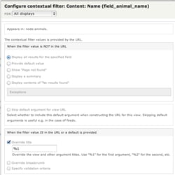 Using Drupal Contextual Filters in Views